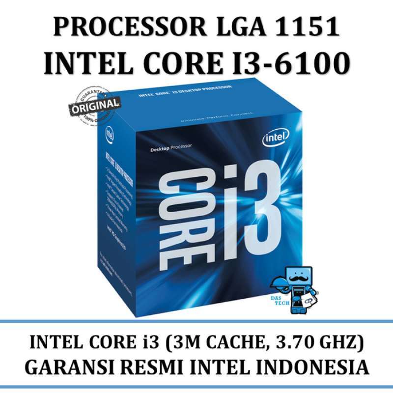 Promo Intel Core I3-6100 6th Gen 3m Cache, 3.70 Ghz Pc Cessor (1151) Diskon 23% Di Seller ...