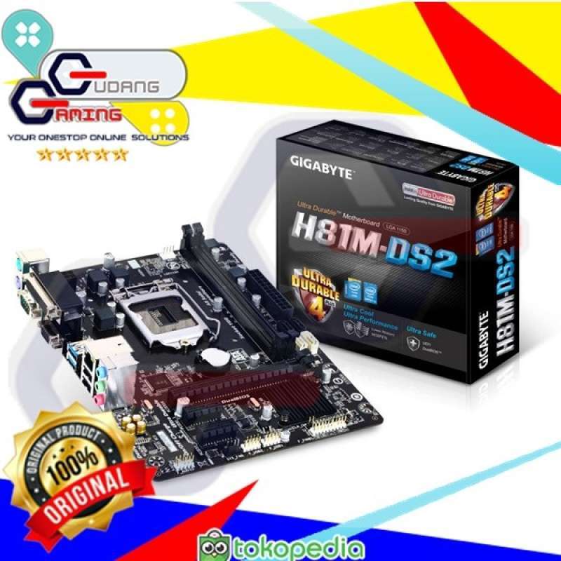 Promo Gigabyte Ga-h81m-ds2 Motherboard Lga 1150 Diskon 23% Di Seller ...
