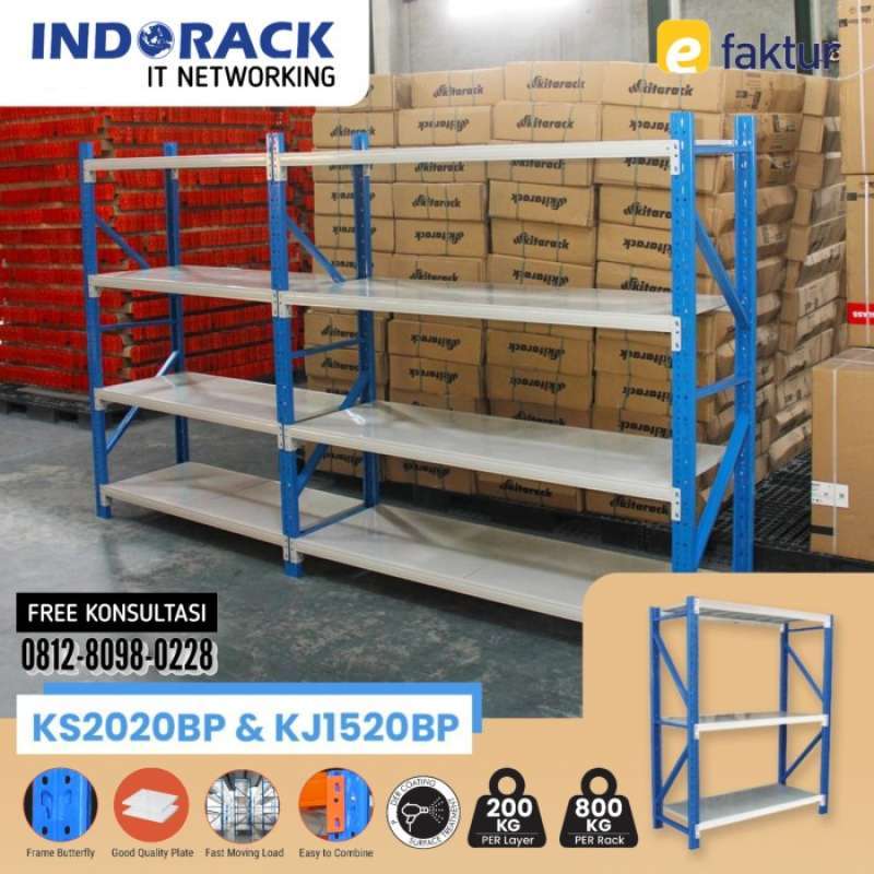 Promo Rak Gudang Light Duty 4 Level / Susun, Tinggi 2 Meter, Rack ...