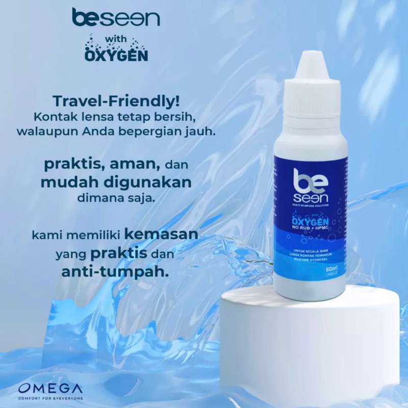 Promo Air Softlens Omega Be Seen Oxygen 60ml Cairan Softlens Omega Be ...