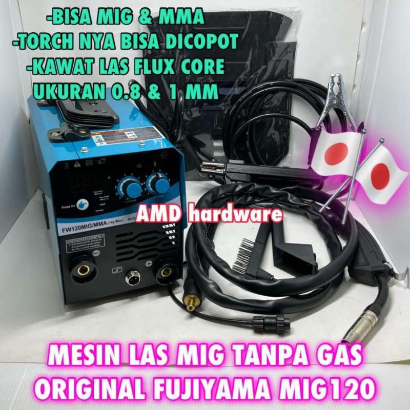 Jual Mesin Las Mig Tanpa Gas Mig120 & Mma 120a 2in1 Fujiyama Japan (migi130 Di Seller Amd ...