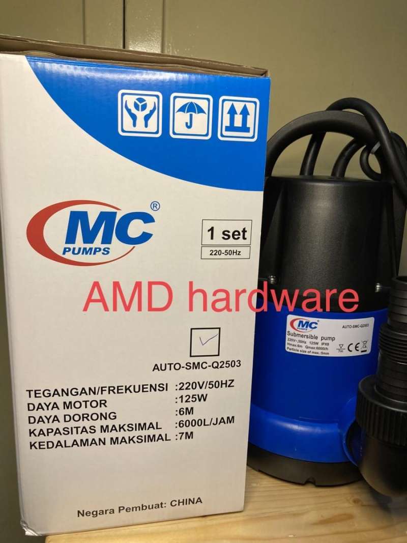 Jual Mc Pump Pompa Celup 125w Submersible Auto Otomatis Air Bersih Smcq2503 Di Seller Amd ...