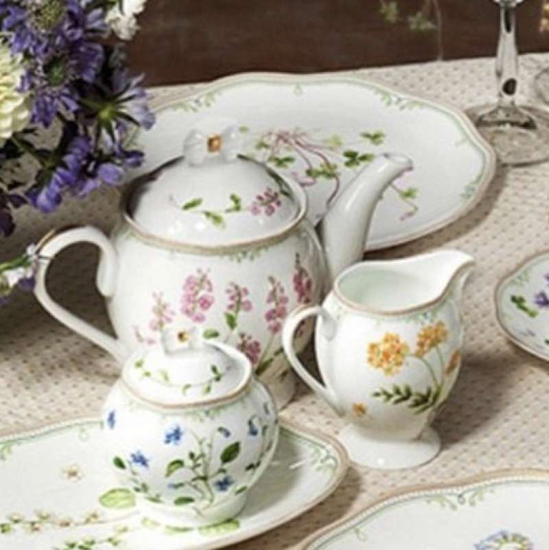 Promo Saint James Garden Gate Tea Set Teapot Creamer Sugar Pot Teko ...