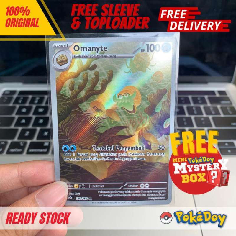 Jual Pokemon Indonesia 151 Omanyte 180/165 Ar Sv2a Tcg Kartu Full Art Rare Di Seller Pokedoy ...