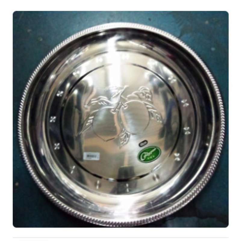 Promo Nampan Stainless Bulat 40 Cm Calypso Round Tray Baki Alat Saji ...