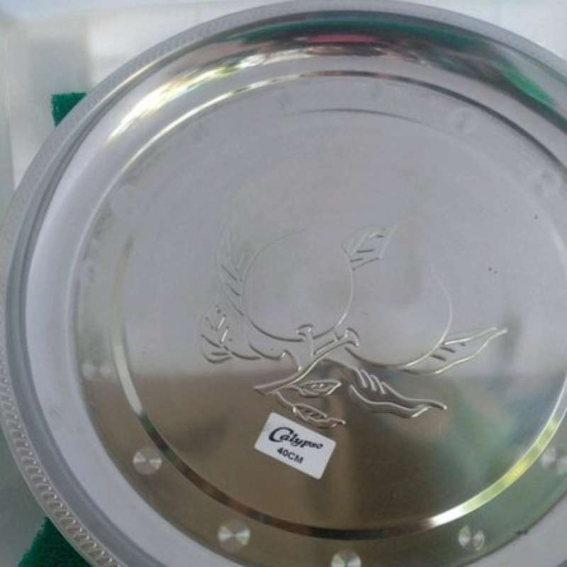 Promo Nampan Stainless Bulat 40 Cm Calypso Round Tray Baki Alat Saji ...