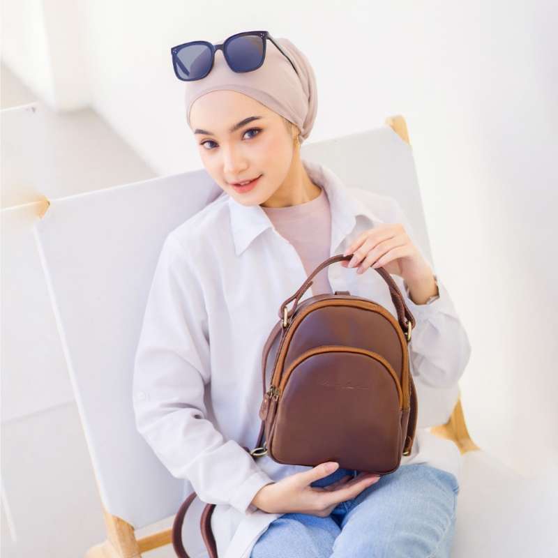 Jual Tas Ransel Backpack Multifungsi Kulit Asli Kimmy Pullup & Mill ...