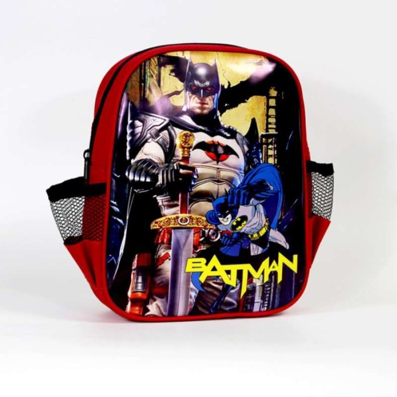 Promo Tas Sekolah Ransel Karakter Anak Laki-laki Tk Dan Paud - Biru Captain Am - Merah Batman ...