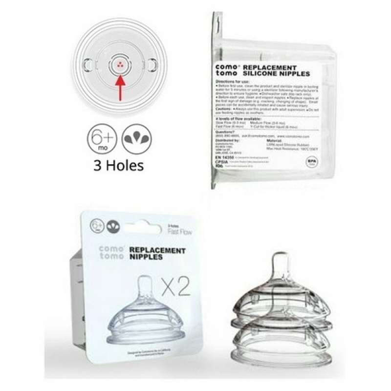 Promo Comotomo Natural Teat - Fast Flow 3 Holes Diskon 23% Di Seller ...