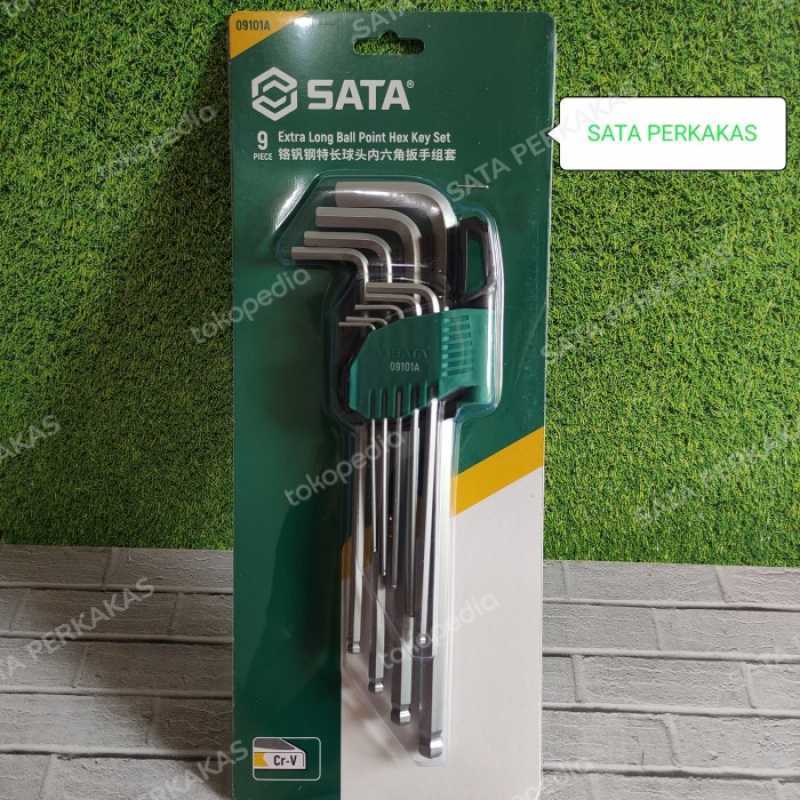Promo Kunci L 09101a 9pc Extra Long Ball Point Hex Key Set (metric ...