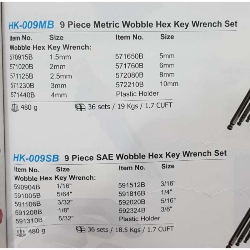 Promo Genius Kunci L Extra Long Wooble / Allen Key Long Ball Set ( Hk ...