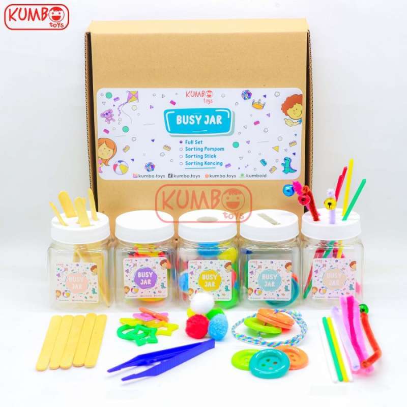 Promo Mainan Montessori Busy Jar Fine Motoric Play Mainan Sensory ...
