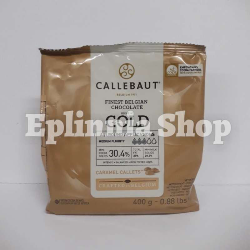Promo Callebaut Gold Chocolate Caramel Callets 400 Gr - Cokelat Karamel ...