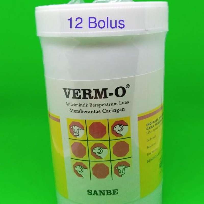Jual Verm O Bolus Obat Cacing Untuk Sapi, Kerbau Dan Kuda 12 Bolus Di ...