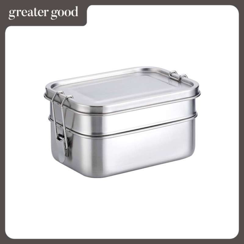 Jual Greater Good - Stainless Steel 2-tier Stackable Lunch Box 1340 Ml ...