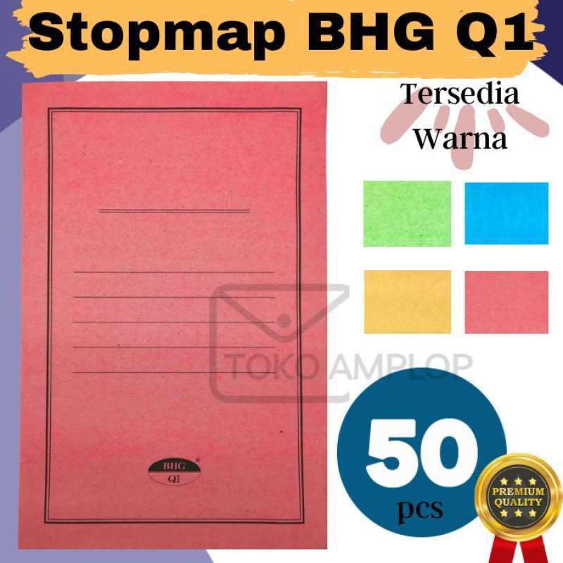 Jual Stopmap / Map Kertas Folio / F4 Murah Per Pack Isi 50 Pcs - Biru ...