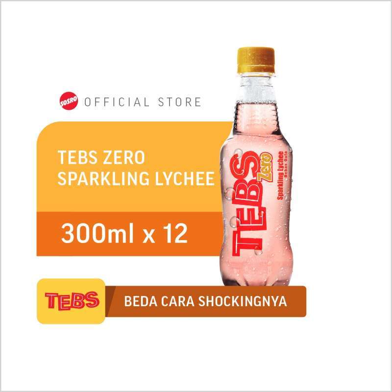 Promo Tebs Zero Sparkling Lychee 300 Ml Diskon 20% Di Seller Sosro ...