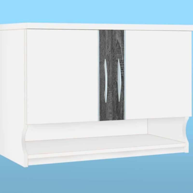 Jual Lemari Gantung Kitchen Set 2pintu Ksa Furni - Ksa 2 Putih Di ...
