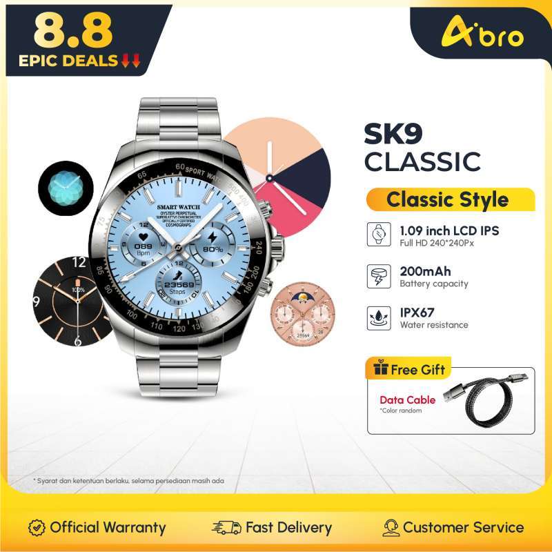 Jual Aibro Sk9 Smart Watch Jam Running Pria 1.09 Inch Full Ipx67 Water ...