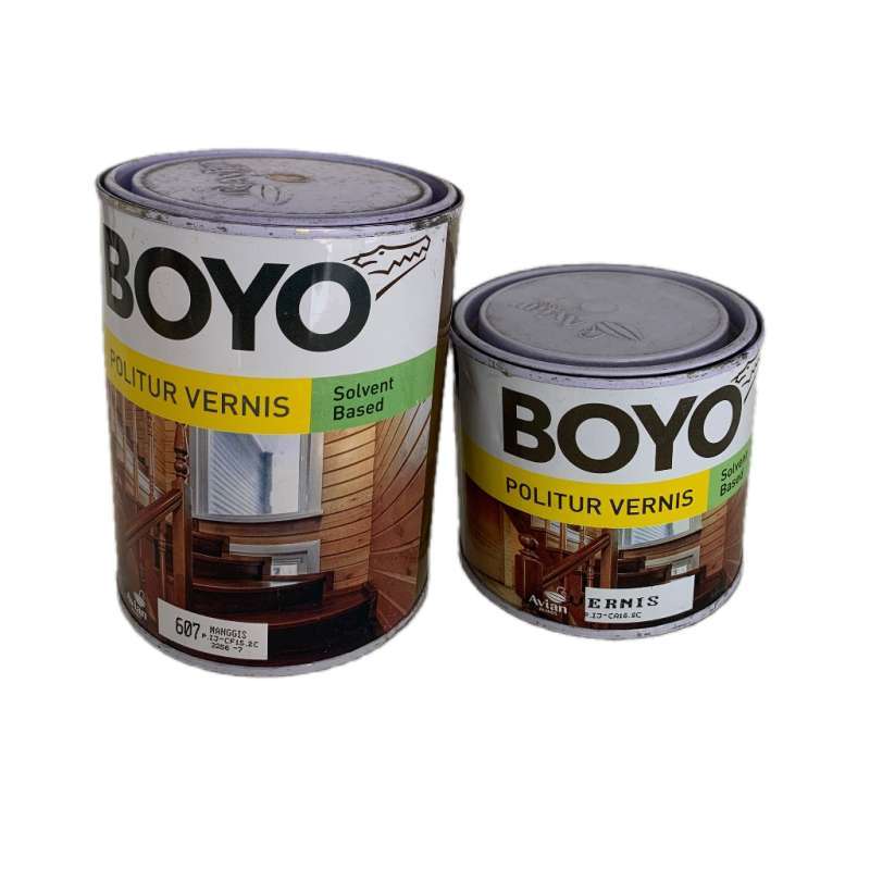 Promo Boyo Politur Vernis Solvent Based 1kg/500cc - 610 Walnut 1 Liter ...