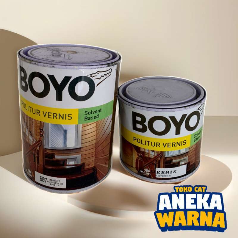 Promo Boyo Politur Vernis Solvent Based 1kg/500cc - 610 Walnut 1 Liter ...