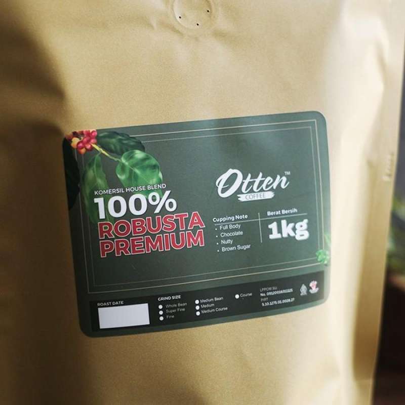 Jual Biji Bubuk Kopi 100% Full Robusta Premium House Blend 1kg Otten ...