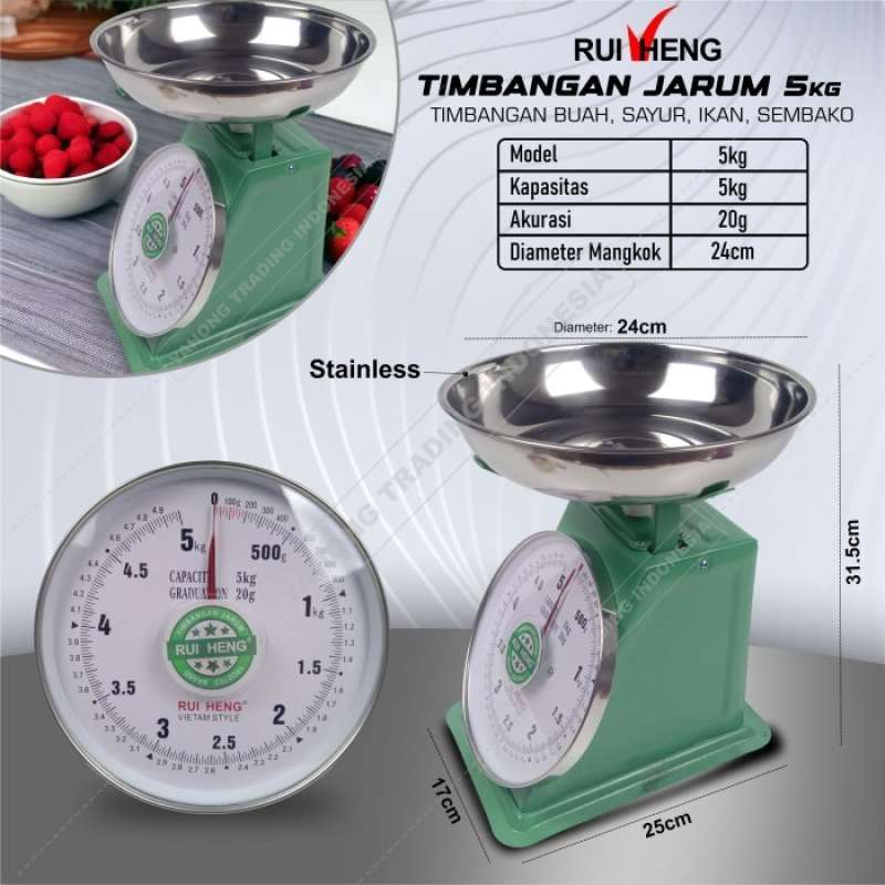 Jual Timbangan Jarum Ayam Daging Buah Sayur Ruiheng 5kg 10kg 15kg 20kg Di Seller Elezea Store ...