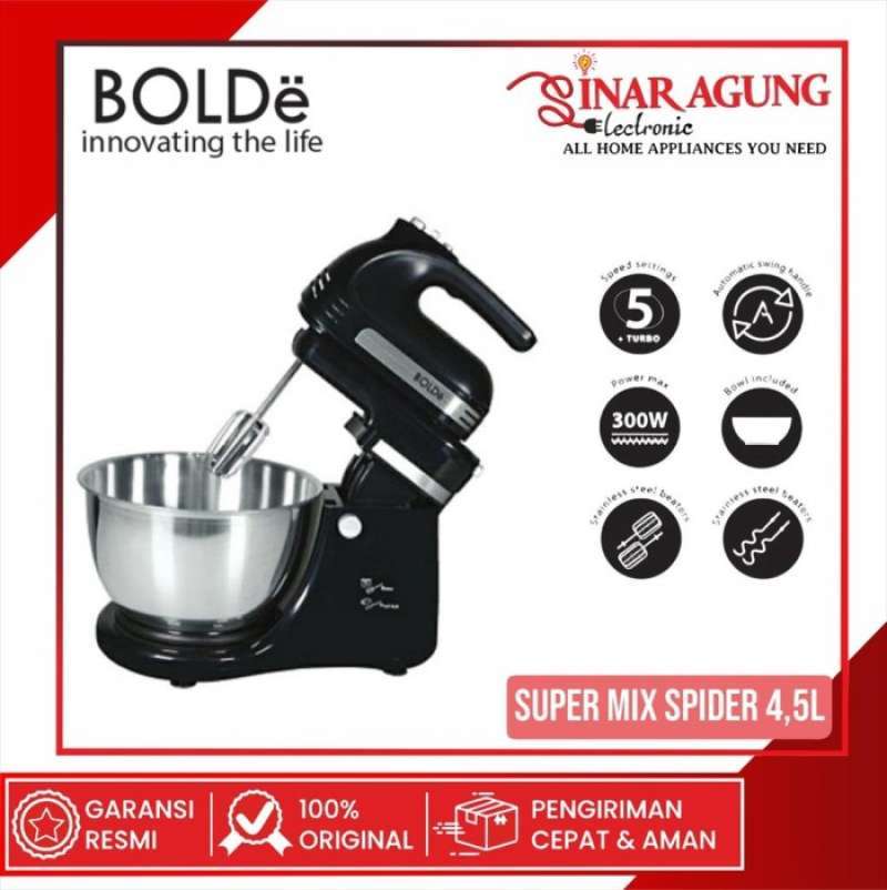 Promo Bolde Super Mix Spider 4,5 Ltr 5 Speed+turbo [300watt] Black ...