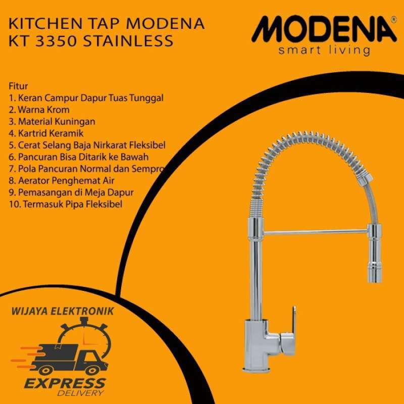 Promo Modena Kitchen Tap Kt3350 Stainless Stell Modena Kt 3350 Diskon 23% Di Seller Mizota Store ...
