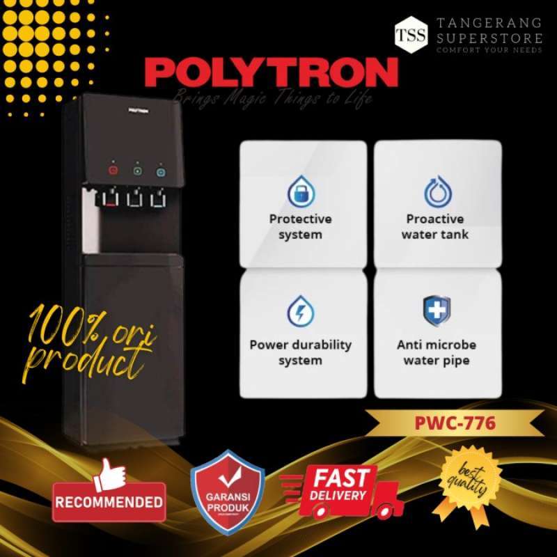 Promo Polytron Dispenser Galon Bawah Hydra Pwc 776 - Hitam Compressor ...
