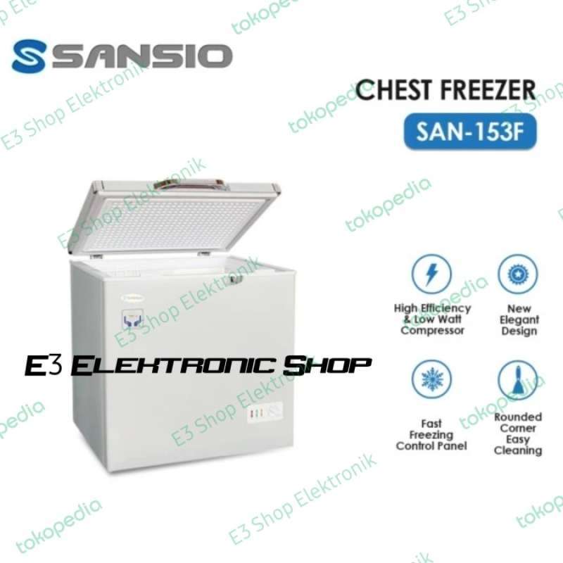 Promo Chest Freezer Sansio San153f Kulkas Daging Beku Frozen Food San ...