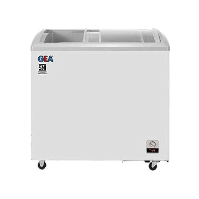 Promo Kotak Pembeku Pintu Geser Sliding Curve Glass Freezer Gea Sd-213 ...