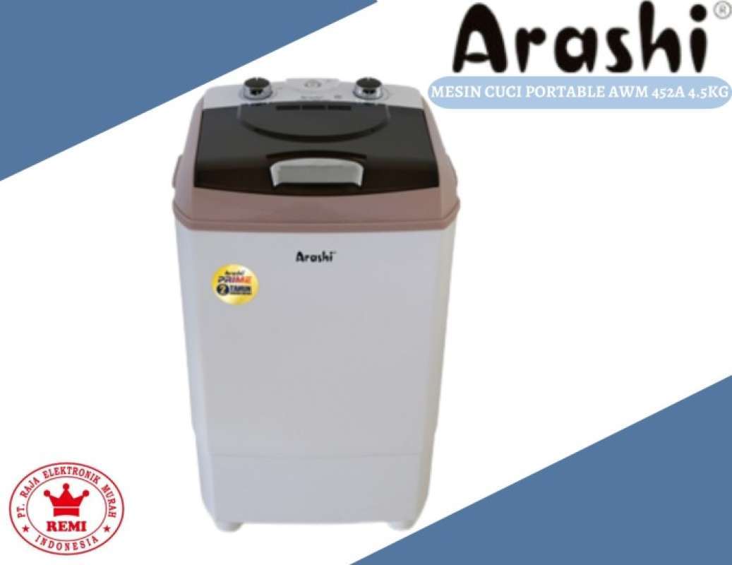 Promo Mesin Cuci Portable Laundry 1 Tabung Arashi Awm 452a 4.5kg Diskon ...