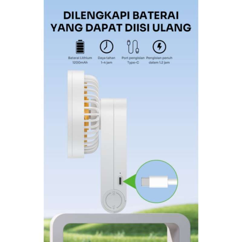 Promo Robot Rt-bf22 Mini Fan Foldable Kipas Genggam Portable 1200mah ...