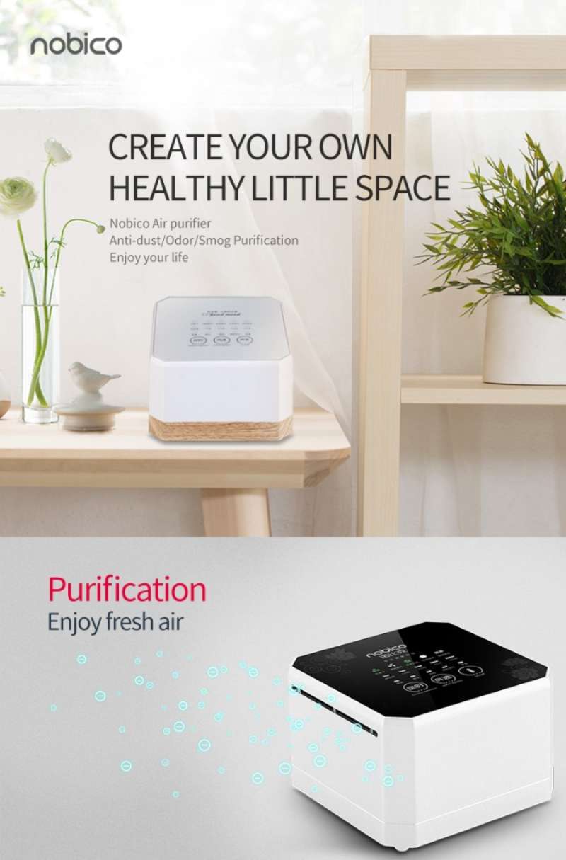 Promo Nobico Air Purifier Hepa Filter Ionizer Mini Portable Negative Ion Diskon 23% Di Seller ...