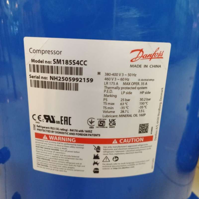 Promo Compressor Danfoss Sm185s4cc 15pk R22 Diskon 23% Di Seller ...