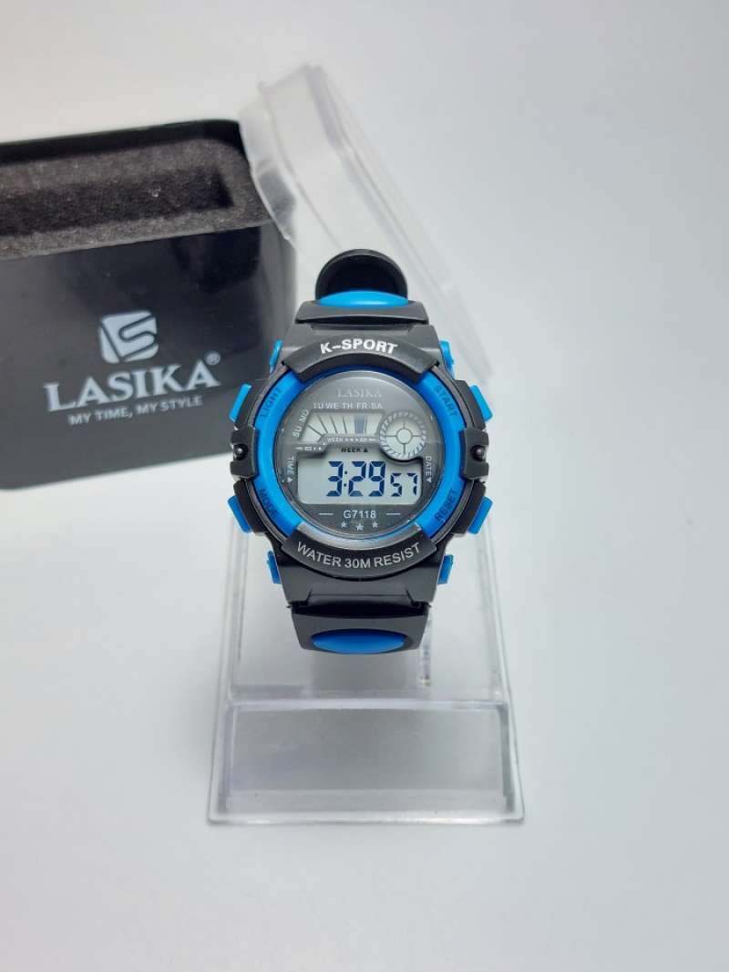 Jual Jam Tangan Digital Anak Anti Air Strap Rubber Sport Watch Lasika ...