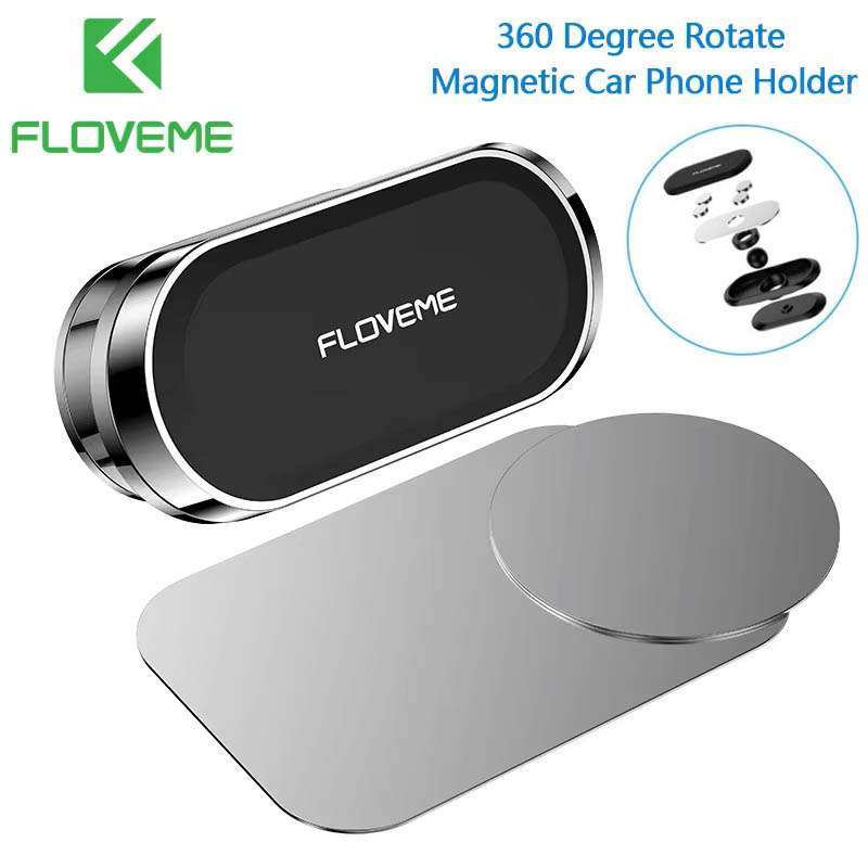 Promo Floveme Magnetic 360 Car Phone Holder - Magnet Free Iron Plate Hp ...