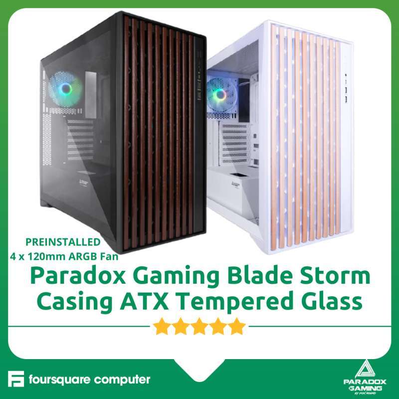 Jual Casing Komputer Paradox Gaming Blade Storm Tempered Glass Atx 4x ...