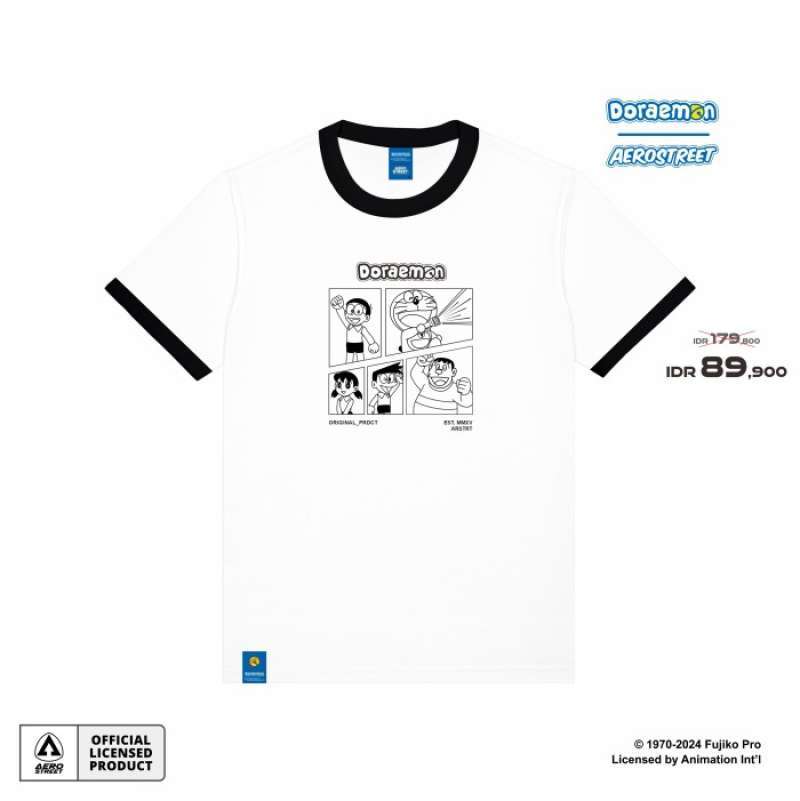 baju doraemon putih