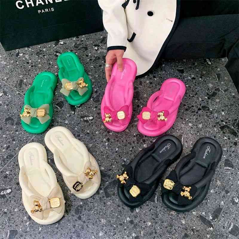 Jual S1093 Sandal Jepit Model Bear Pita / Sandal Fashion Wanita ...