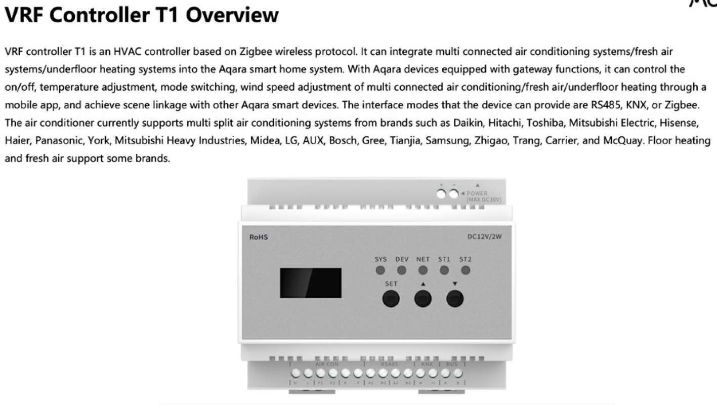 Jual Aqara Vrf T1 Vrf Central Air Conditioning Controller Di Seller ...
