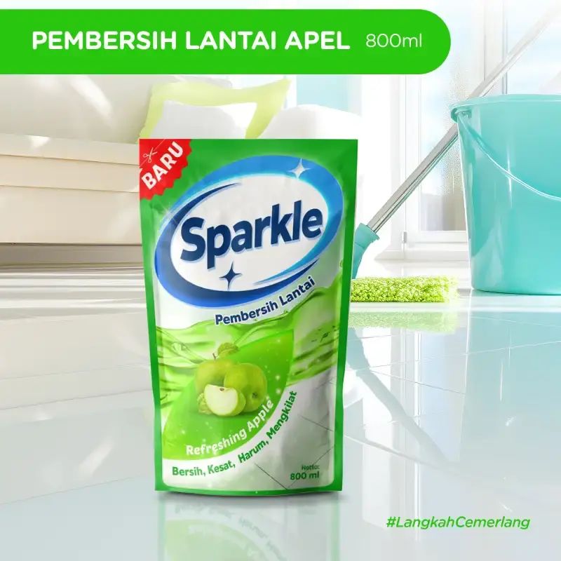Promo Sparkle Cairan Pembersih Lantai Aroma Apel 800 Ml Diskon 21% Di ...