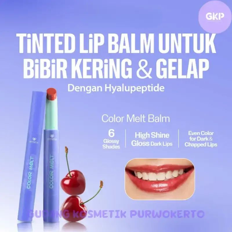 Jual Emina Hyalupeptide Color Melt Balm | Hidration - Glossy Finish ...