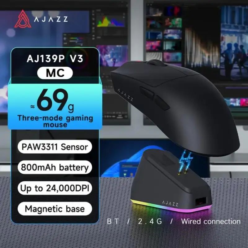 Jual Ajazz Aj139p Aj-139 P V3 Mc Wireless Gaming Mouse Paw 3311 24.000 ...