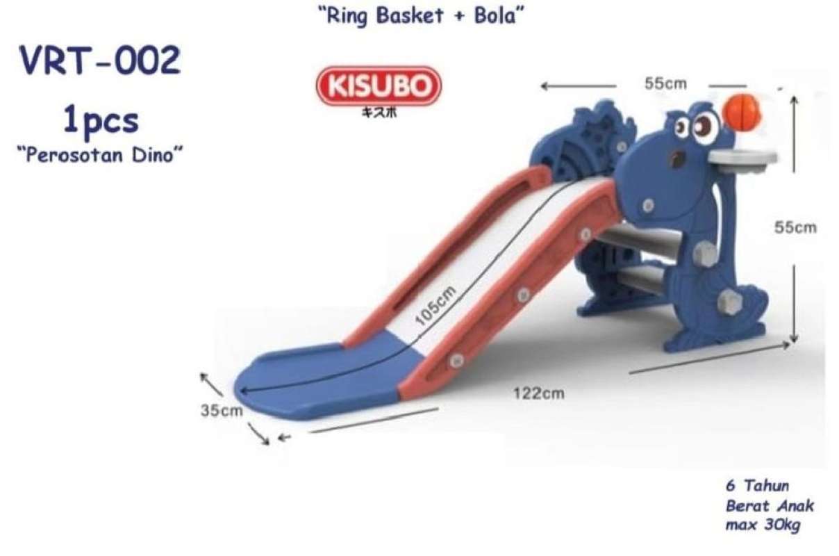 Jual Vrt002 Prosotan Anak Mini Dino Dengan Ring Basket - Perosotan Vrt ...