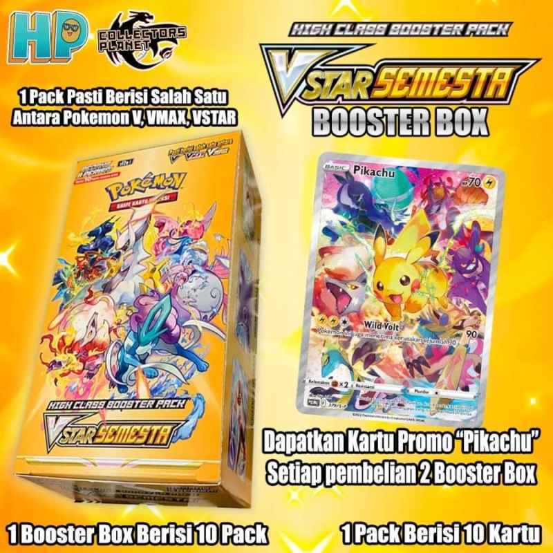 Jual Vstar Semesta Sealed Booster Box Pokemon Indonesia + Promo Pikachu ...