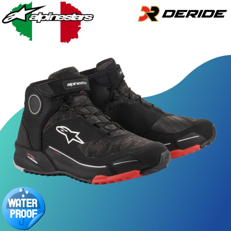 Jual Alpinestars Cr-x Black Camo Red Drystar Riding Shoe Waterproof ...