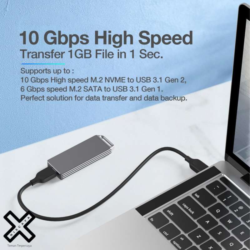 Jual Compact M2 NVME SATA SSD Enclosure Casing 10Gbps USB3.1 Gen 2 di ...
