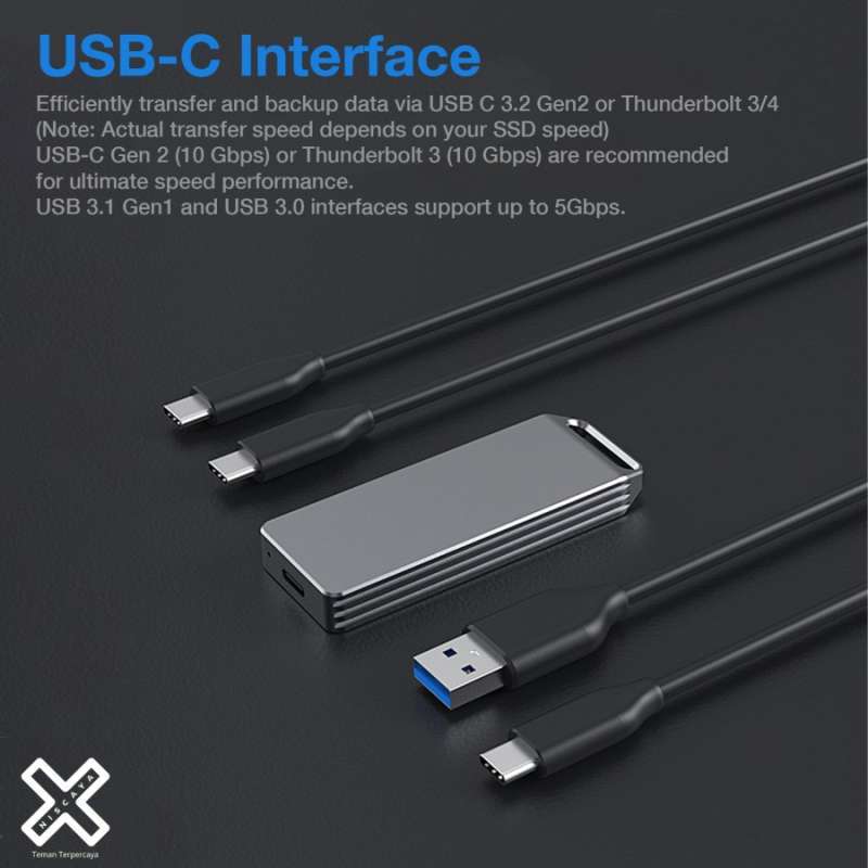 Jual Compact M2 NVME SATA SSD Enclosure Casing 10Gbps USB3.1 Gen 2 di ...